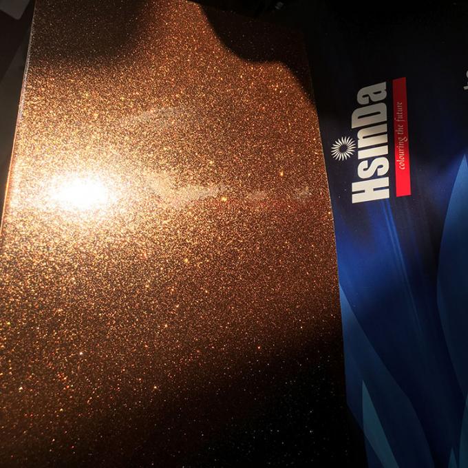 Recyclable Furniture Metallic Powder Coat , Oil Resistance Brown Powder ...