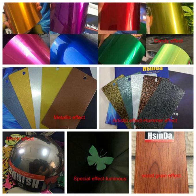 Gold Metallic Effect Epoxy Resin Powder Coating High Exterior Stability