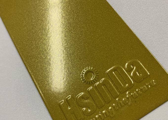 Gold Metallic Bonded Durable Powder Coating Smooth Surface For Metal ...