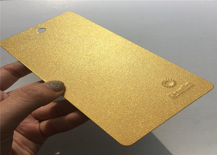 Gold Shinny Metallic Powder Coat , Energy Saving Industrial Powder Coating