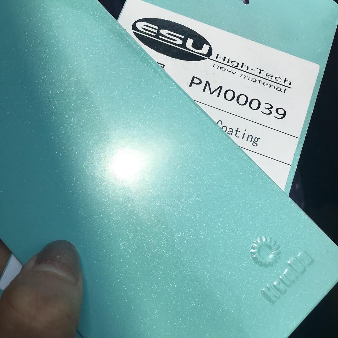 Macaroon Blue Electrostatic Metallic Powder Coat Artistic Texture